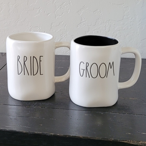 Rae Dunn | Kitchen | Rae Dunn Bride Groom Coffee Cup Set Of 2 New ...